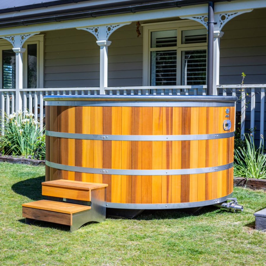 Stainless Steel & Cedar Spa Pools Handcrafted in New Zealand – Stoked ...